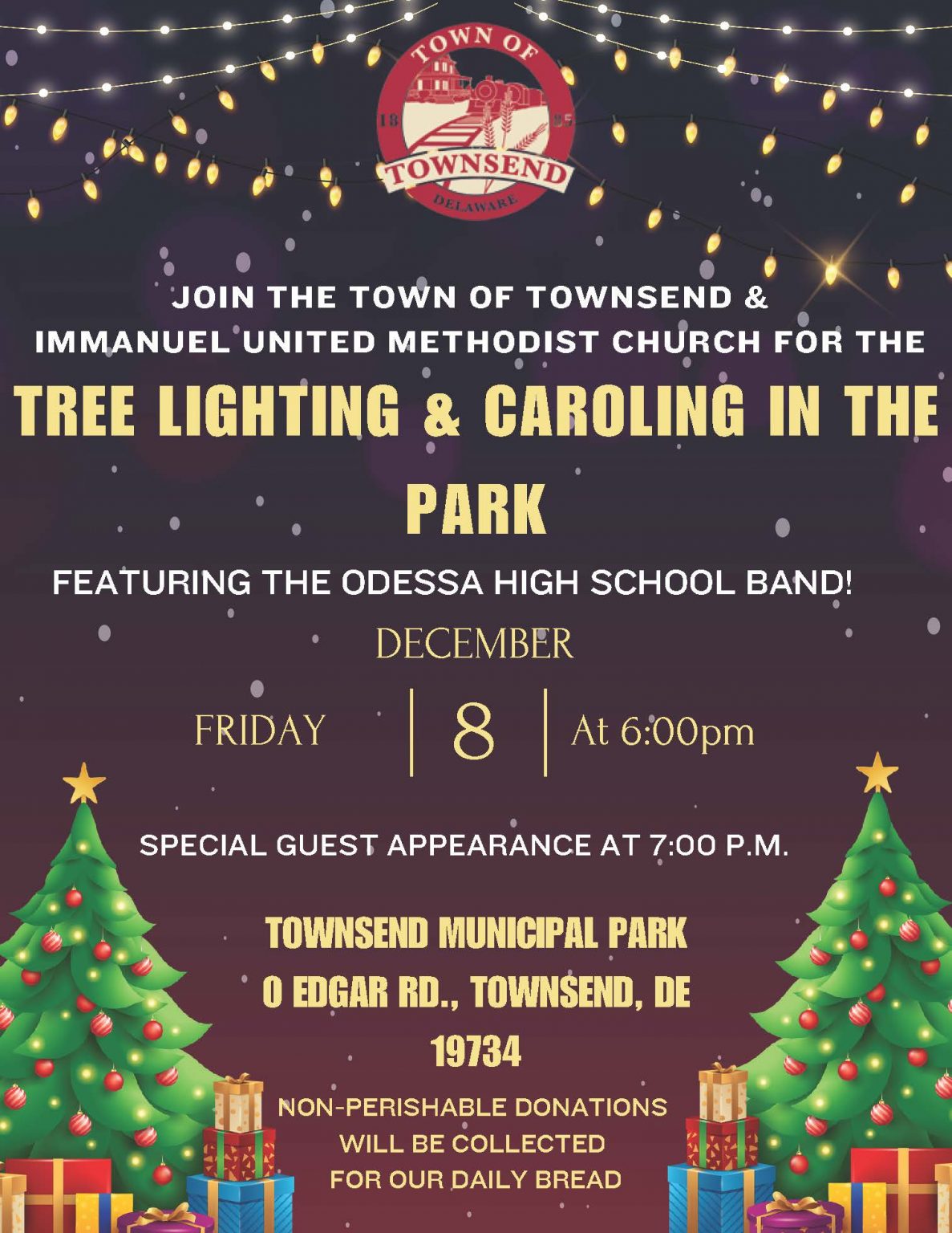 ANNOUNCING: 2023 Tree Lighting & Caroling in the Park - Town of ...